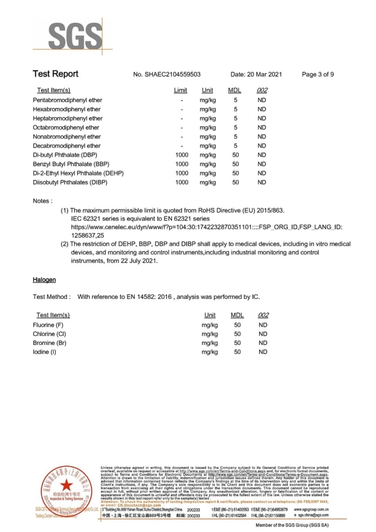 Certificates of Compliance | Test Reports - Chenigen